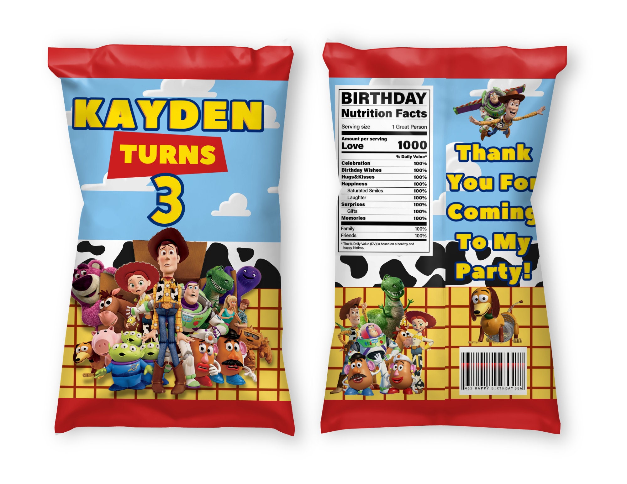 Toy Story Chip Bag Bundle Digital - Etsy