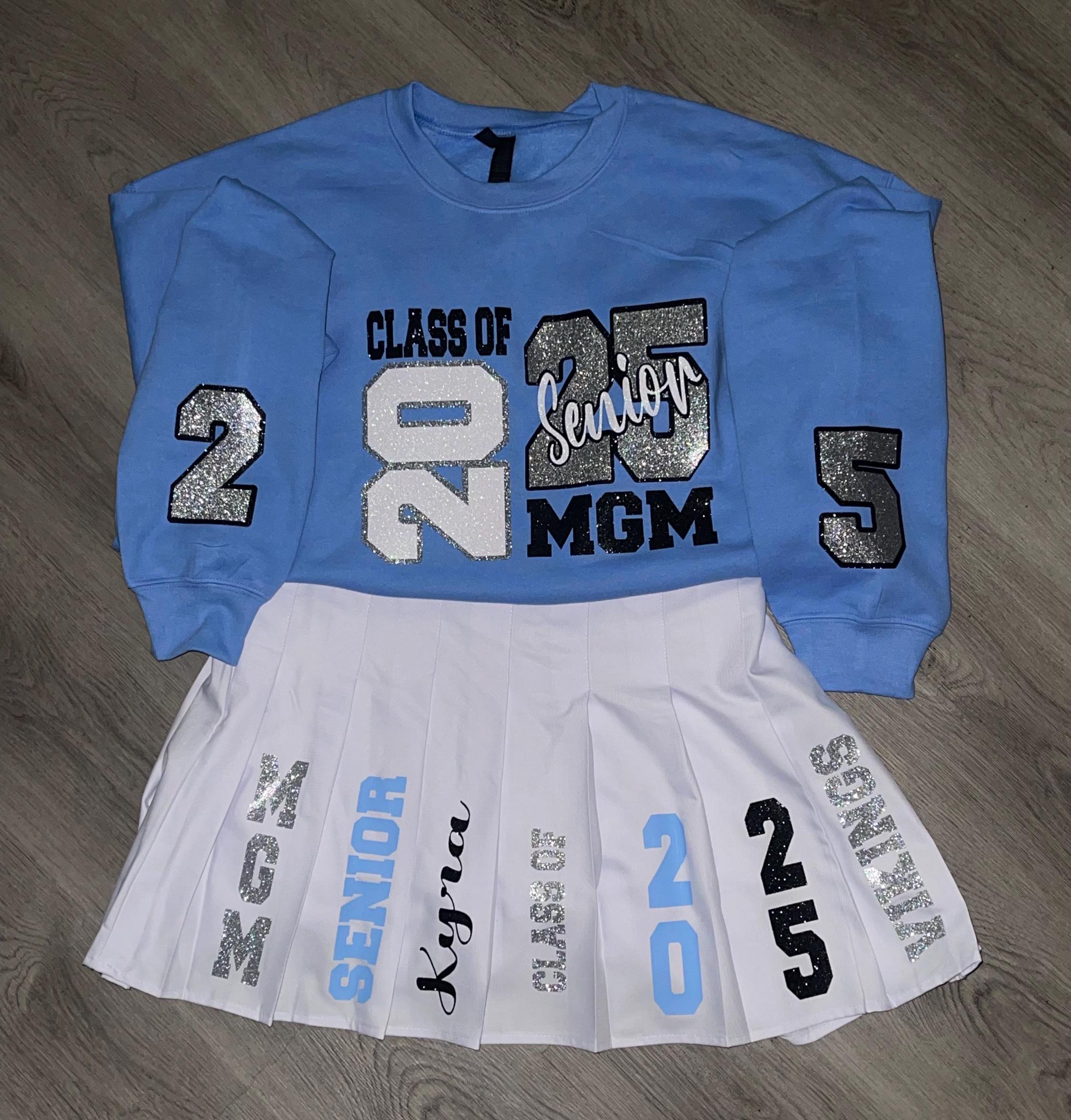 Customizable Senior Sweatshirt and Skirt Set, Graduation Outfit - Etsy