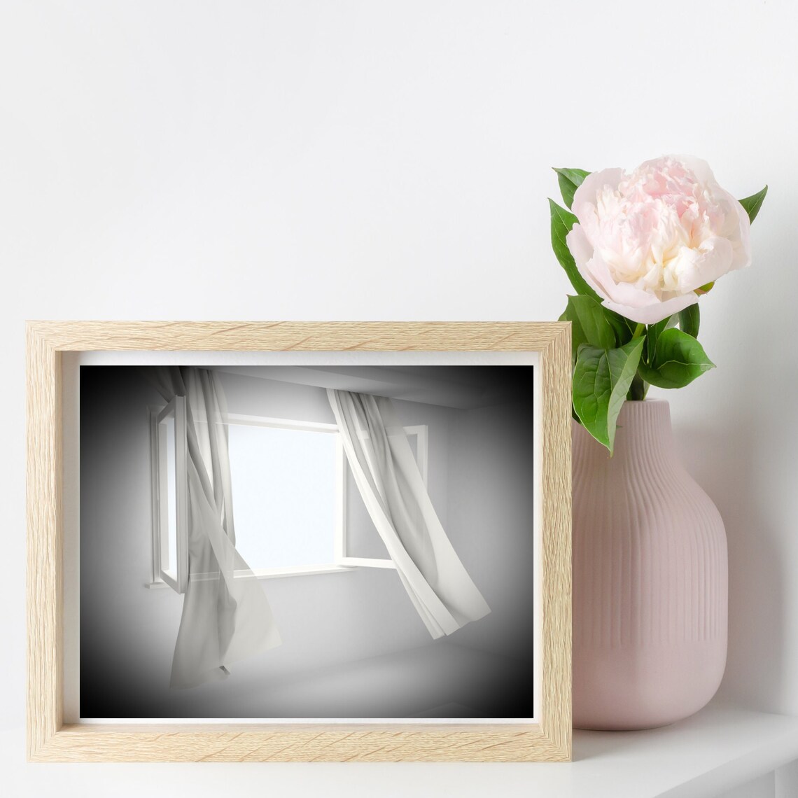 Wind Blowing Through Window DIGITAL DOWNLOAD Wall Decor Printable Wall ...