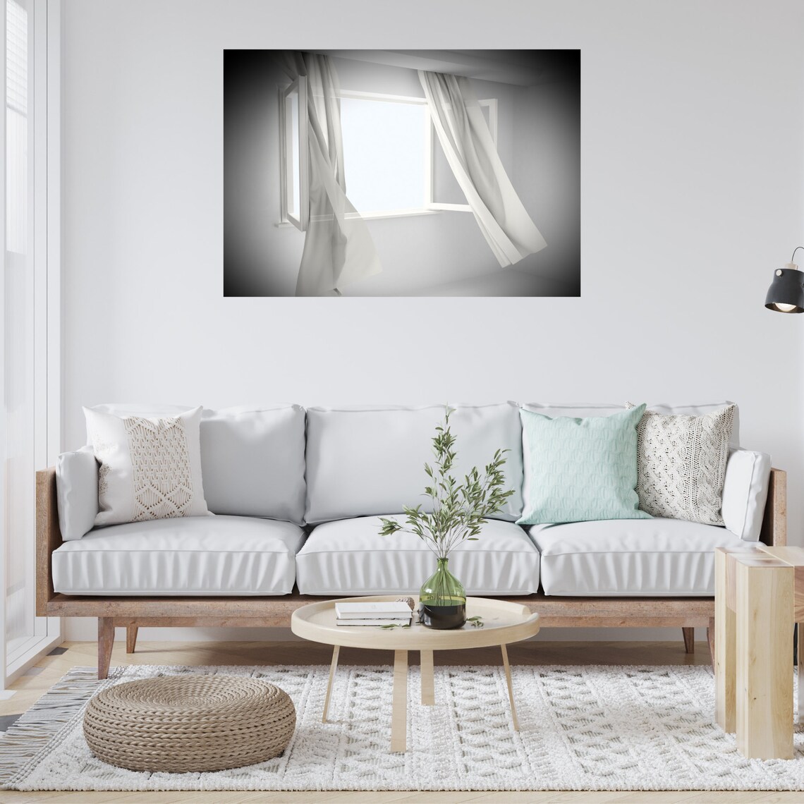 Wind Blowing Through Window DIGITAL DOWNLOAD Wall Decor Printable Wall ...