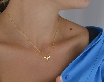 Tiny Gold Angel Necklace - Etsy