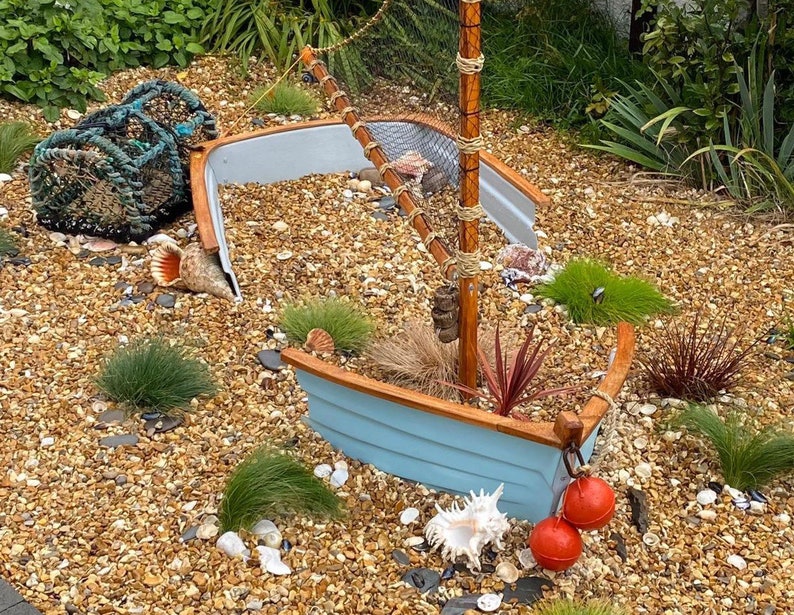 Large Boat Planter, Plant/flower Pot, Garden, Pond, Home Ornament ...