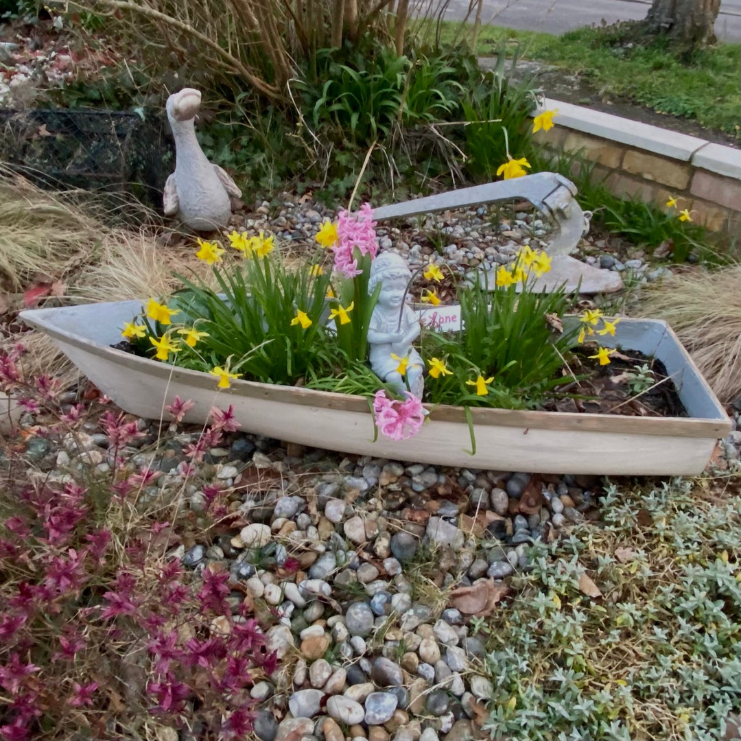 Large Boat Planter, Personalised, Plant/flower Pot, Water Feature ...