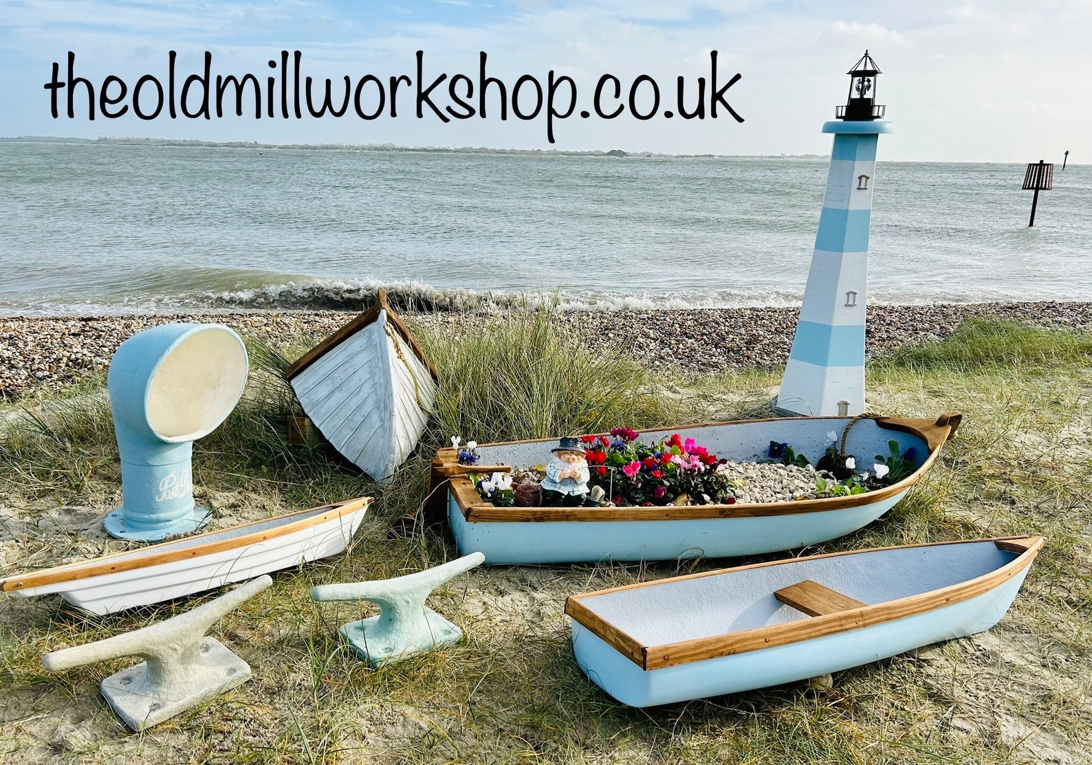 Large Boat Planter, Personalised, Plant/flower Pot, Garden, Pond, Home ...