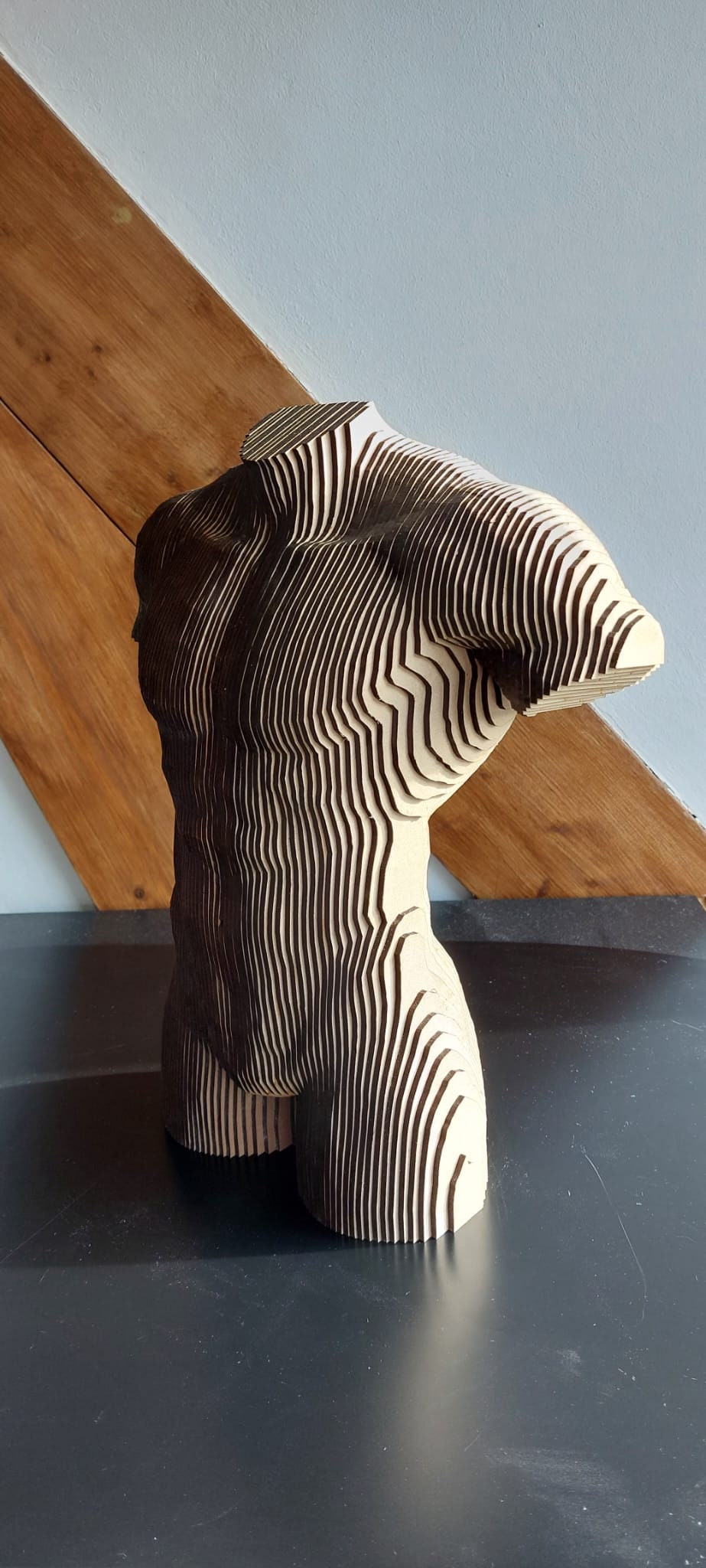 Wood Male Torso Sculpture MDF - Etsy