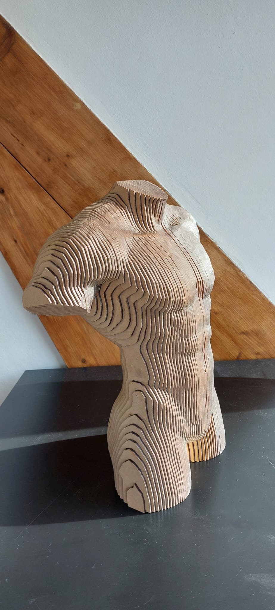 Wood Male Torso Sculpture MDF - Etsy