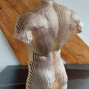 Wood Male Torso Sculpture MDF - Etsy
