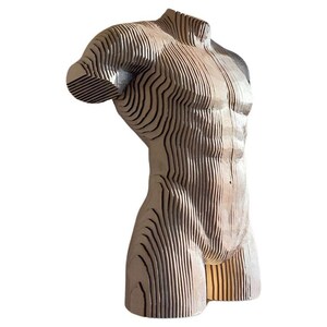 Wood Male Torso Sculpture MDF - Etsy