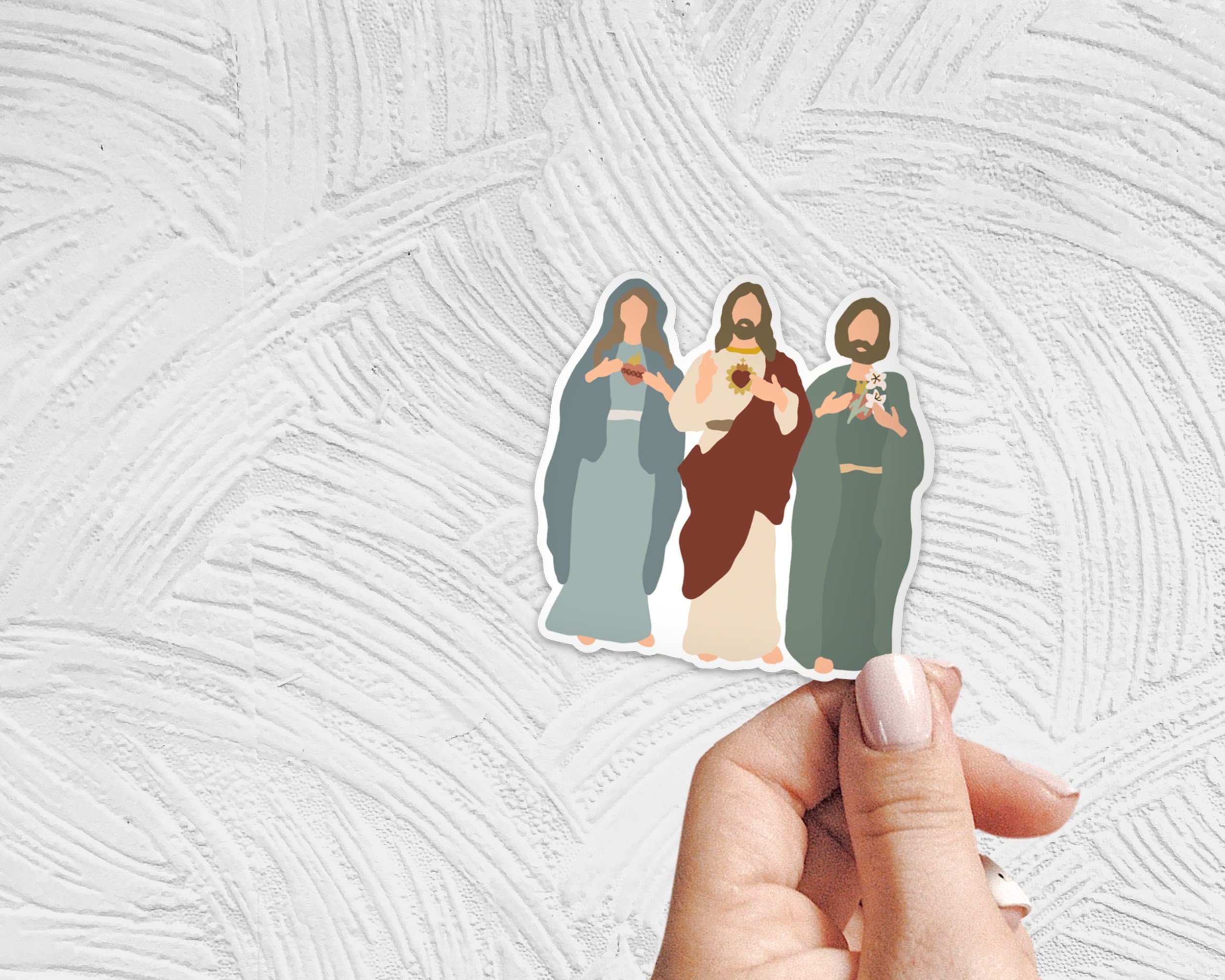 Jesus Mary and Joseph JMJ Catholic Sticker Sacred Heart - Etsy