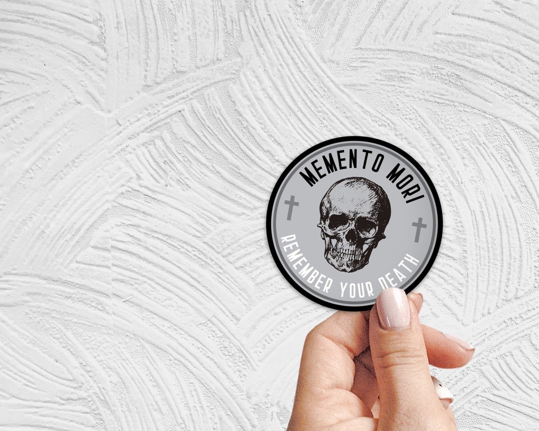 Memento Mori Catholic Sticker for Water Bottle Laptop Window Remember ...