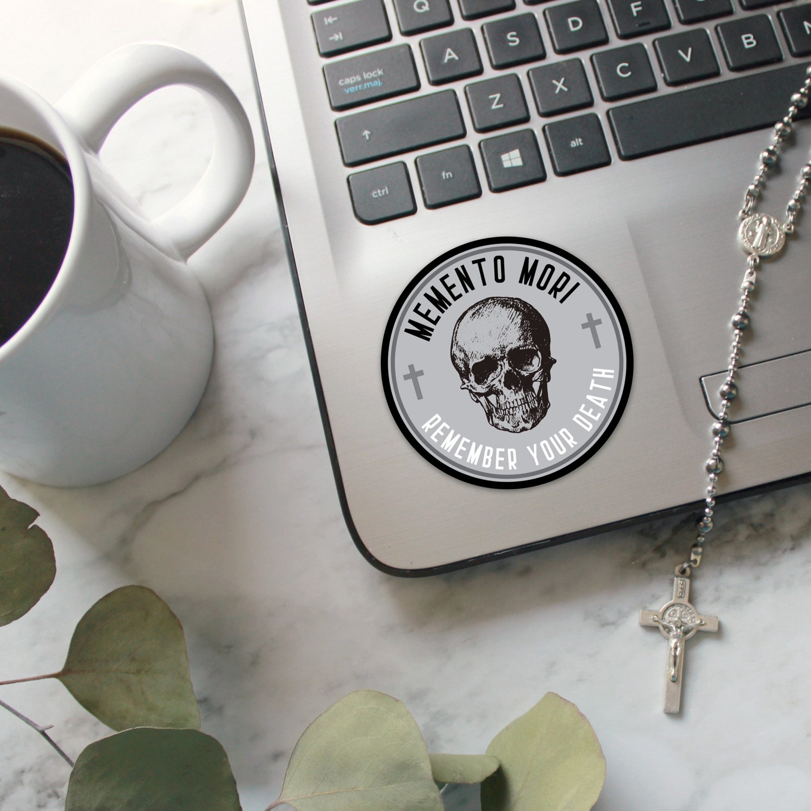 Memento Mori Catholic Sticker for Water Bottle Laptop Window | Etsy