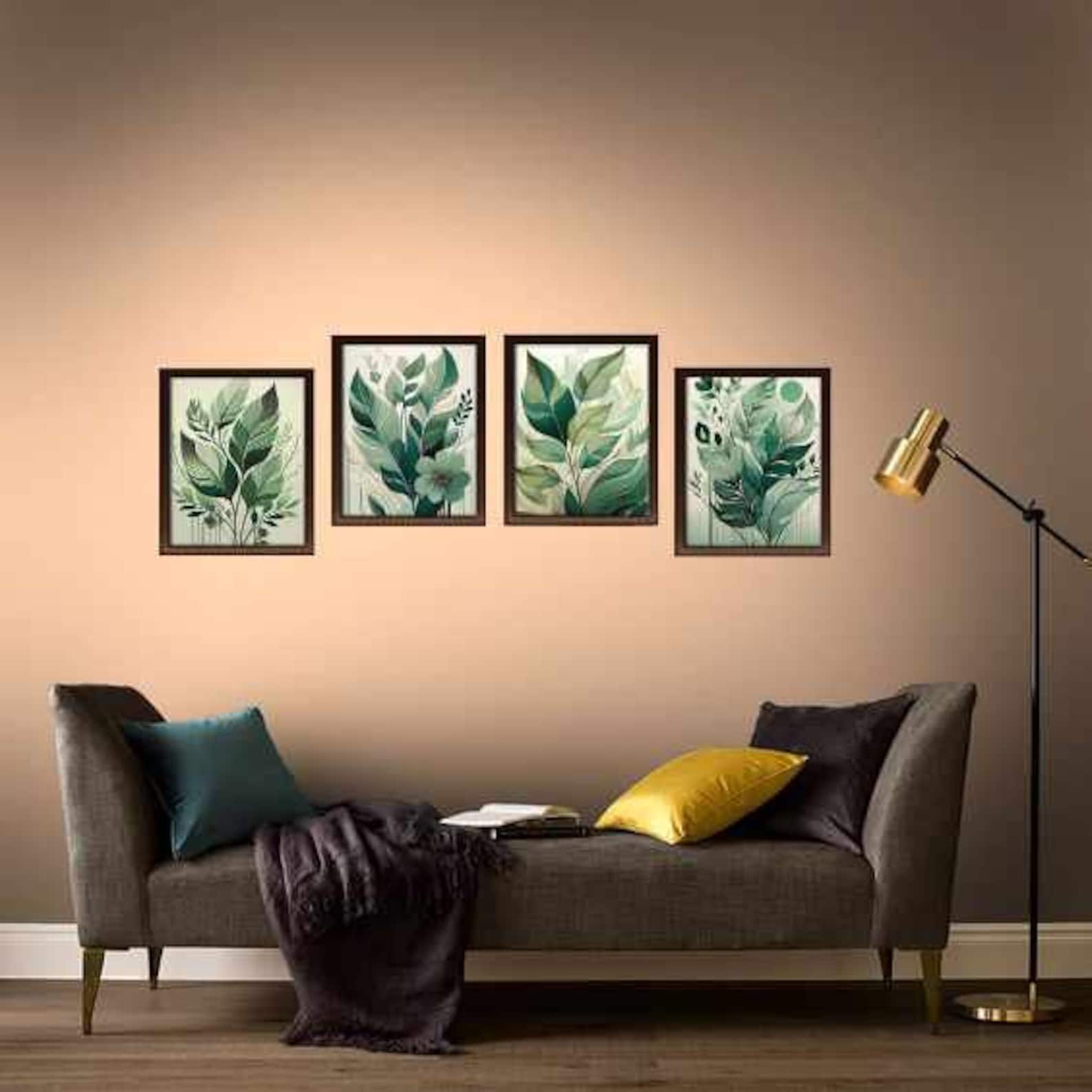 Abstract Boho Style Green Foliage Prints - Digital Download Prints ...