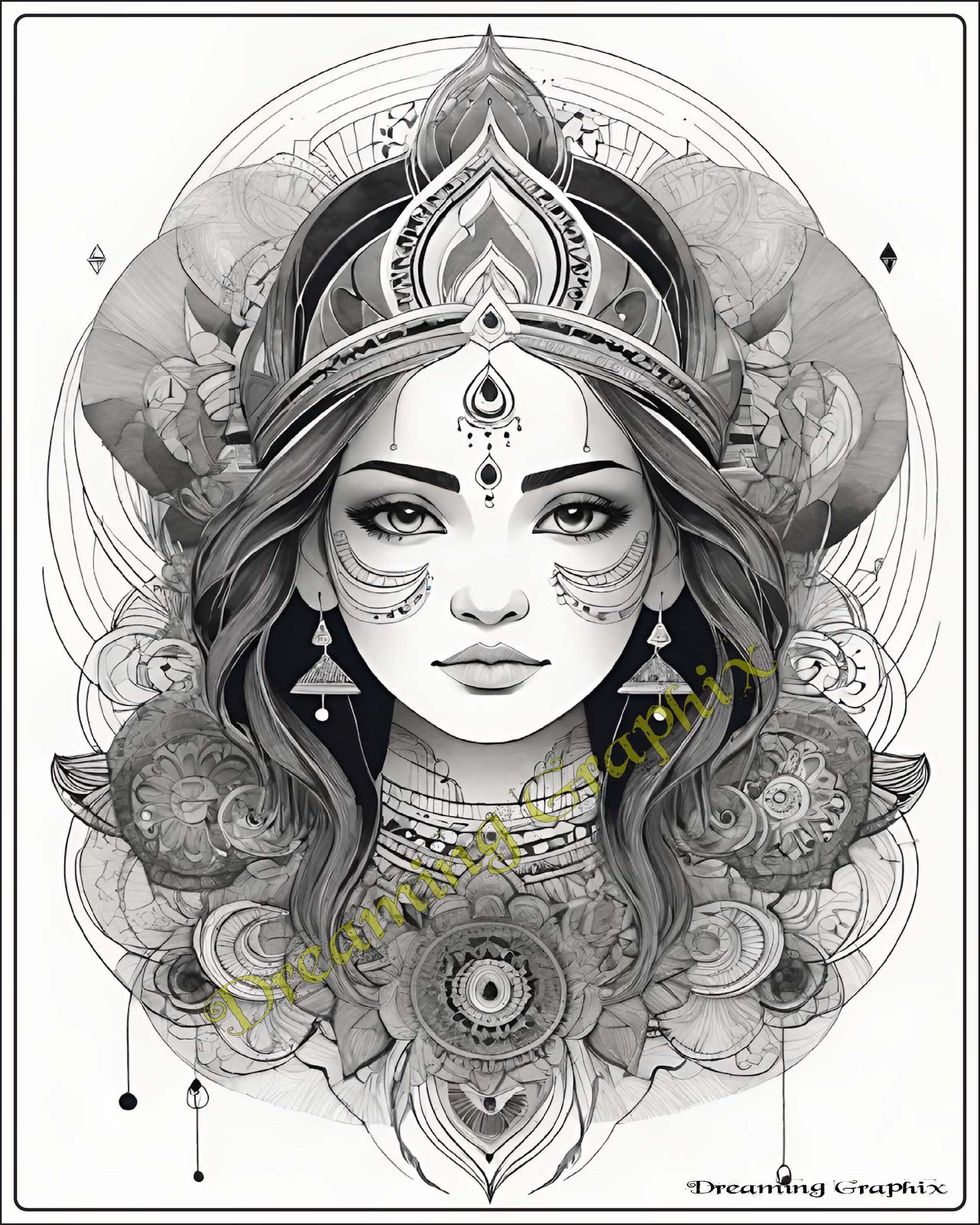 Zen Style Line Art Portraits... Digital Download Prints- Set of 4 ...