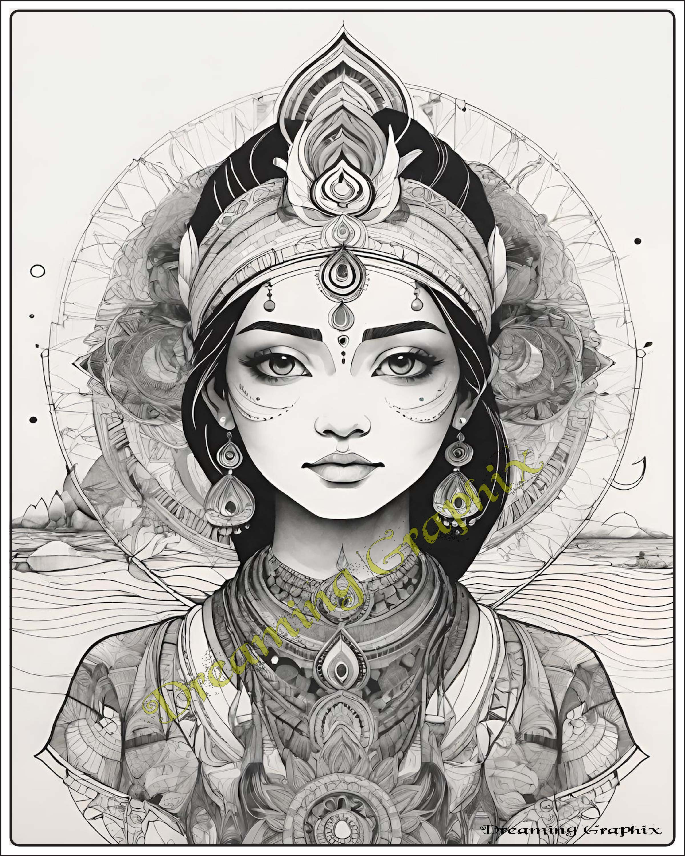 Zen Style Line Art Portraits... Digital Download Prints- Set of 4 ...