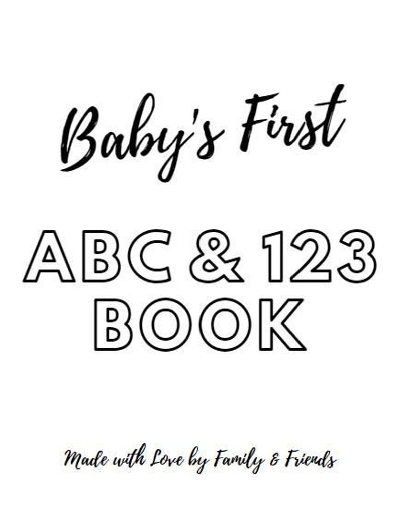 Baby Shower ABC Guest Book | Baby Shower Activities | Baby Shower ...