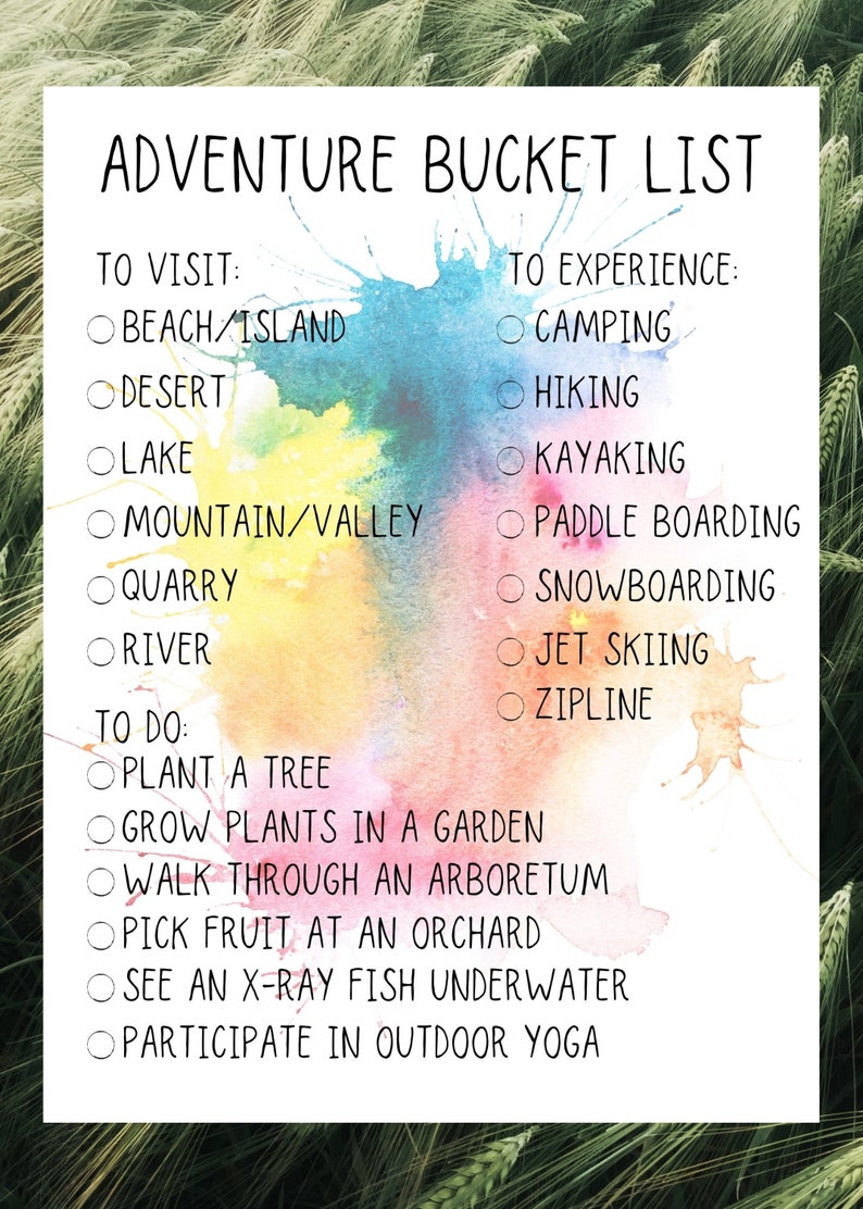 Adventure Bucket List | Summer Bucket List | Homeschool Adventure List ...