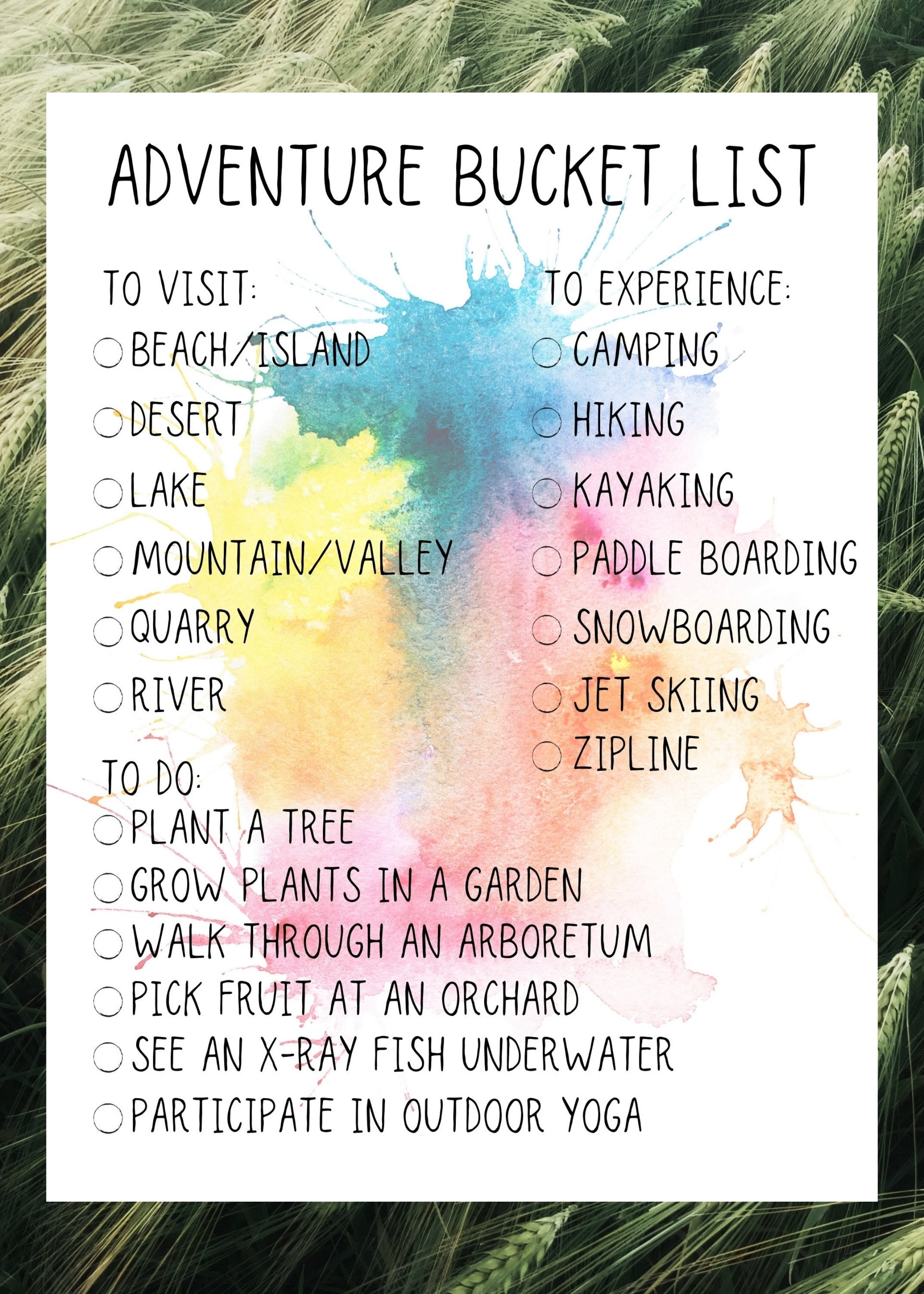 Adventure Bucket List | Summer Bucket List | Homeschool Adventure List ...