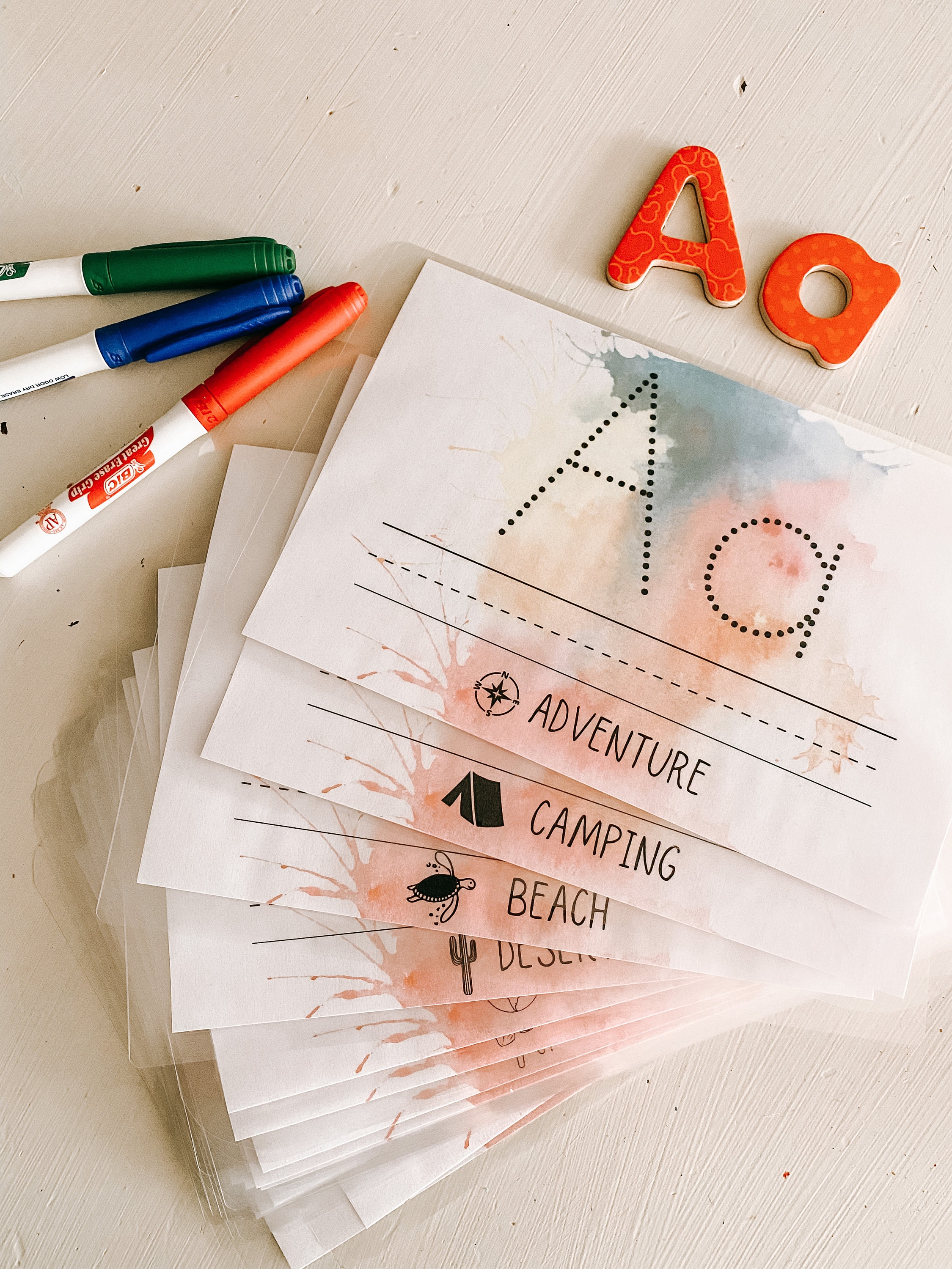 Alphabet Phonics Flashcards Oversized ABC Cards Jumbo Tracing Card Play ...