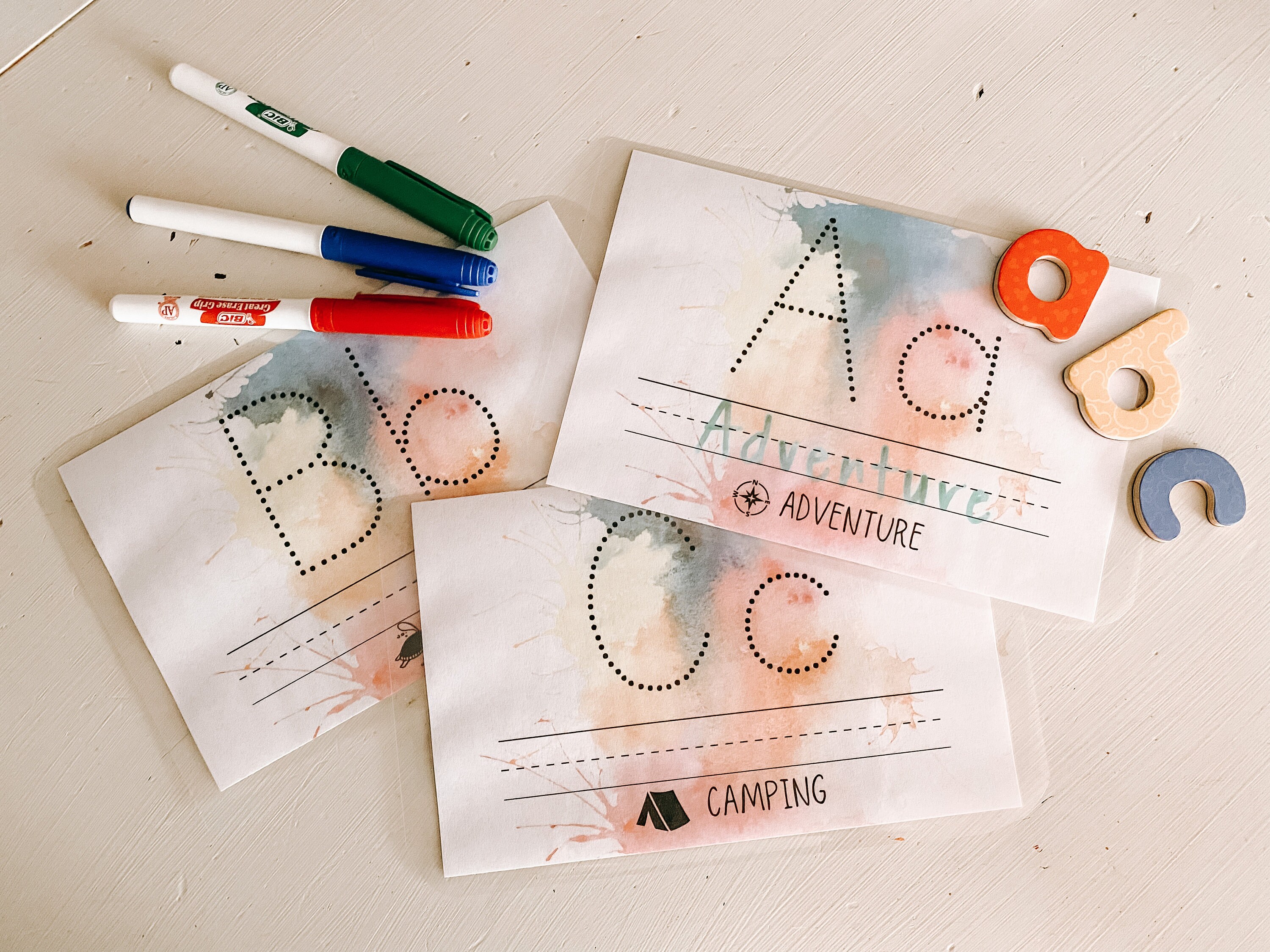 Alphabet Phonics Flashcards Oversized ABC Cards Jumbo Tracing Card Play ...