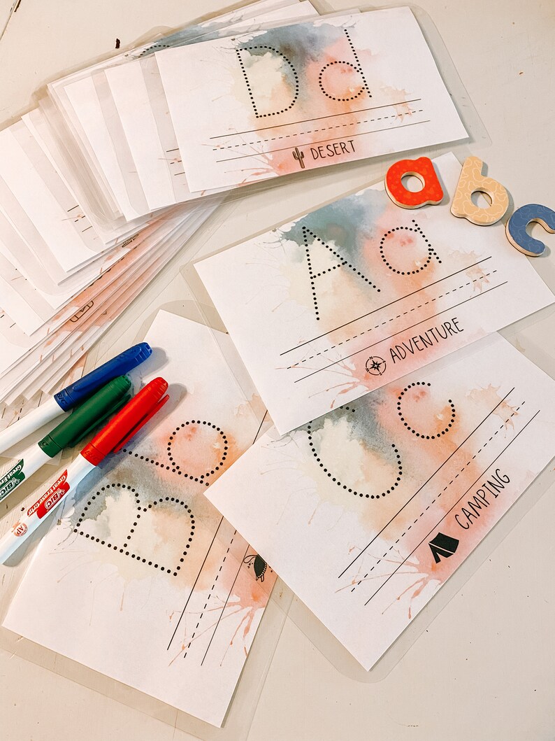 Alphabet Phonics Flashcards Oversized ABC Cards Jumbo Tracing Card Play ...