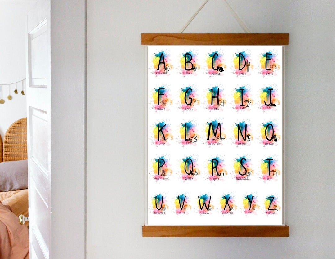 ABC Phonics Practice Adventure Themed Wall Poster | Homeschool ABC ...