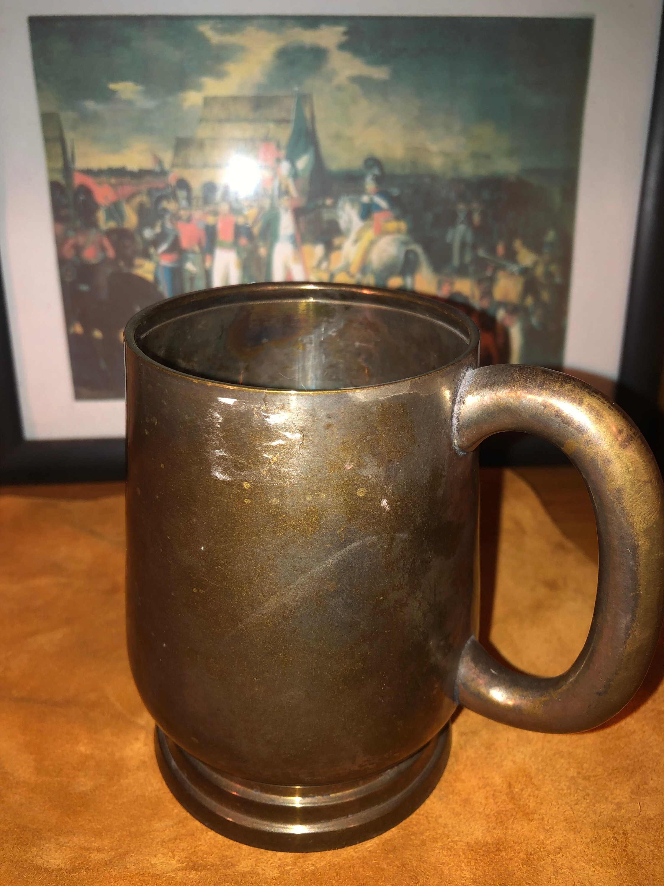 Antique Metal Mug | Etsy
