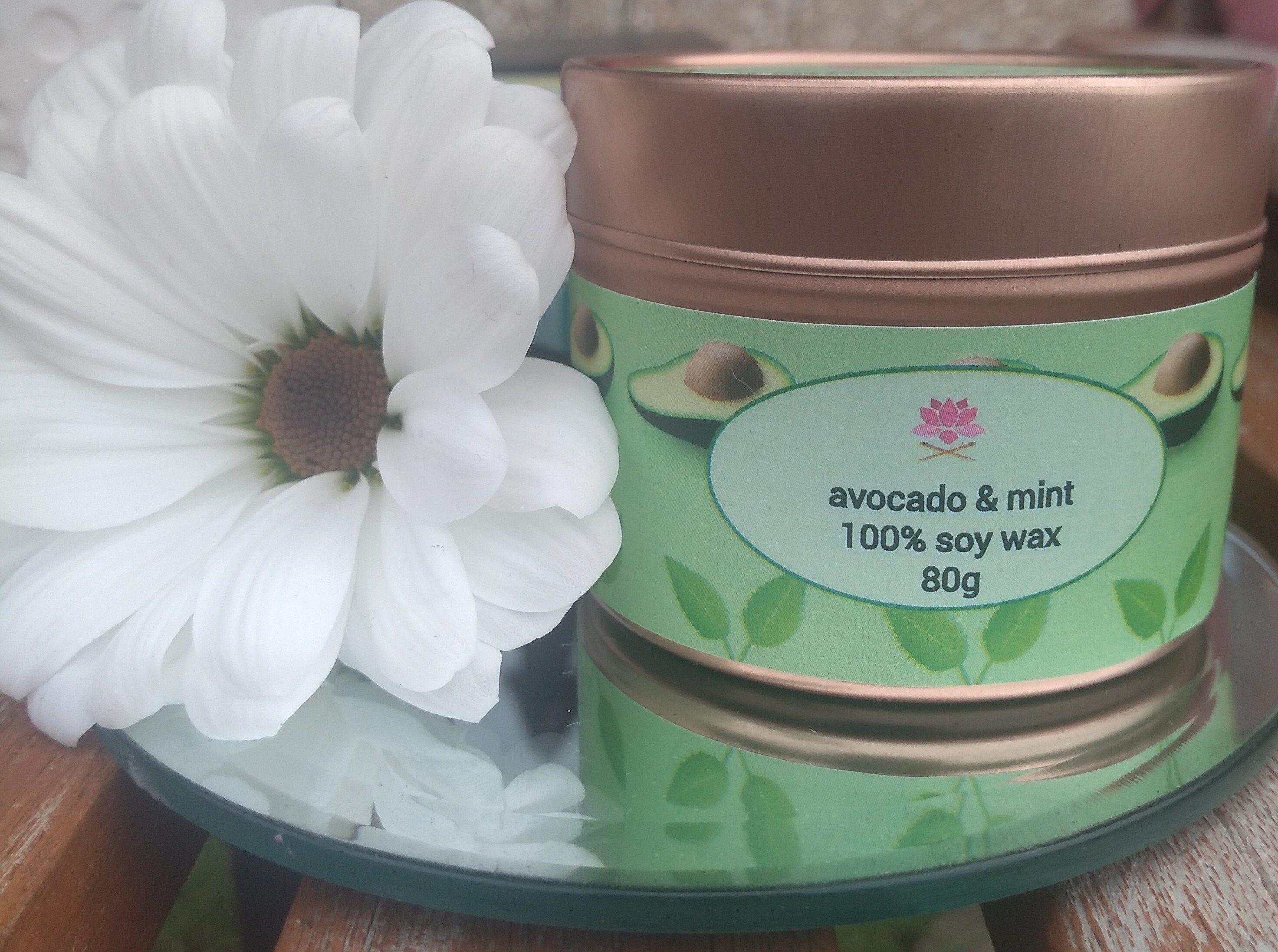 Avocado & Mint Candle Tin|vegan Candle|soy Candle|scented Candle ...