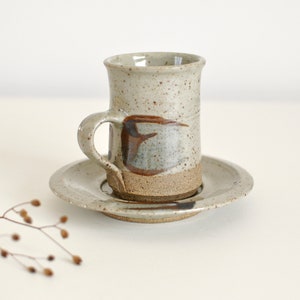 Vintage Molly Perry Studio Pottery Stoneware Coffee Cup and Saucer I ...