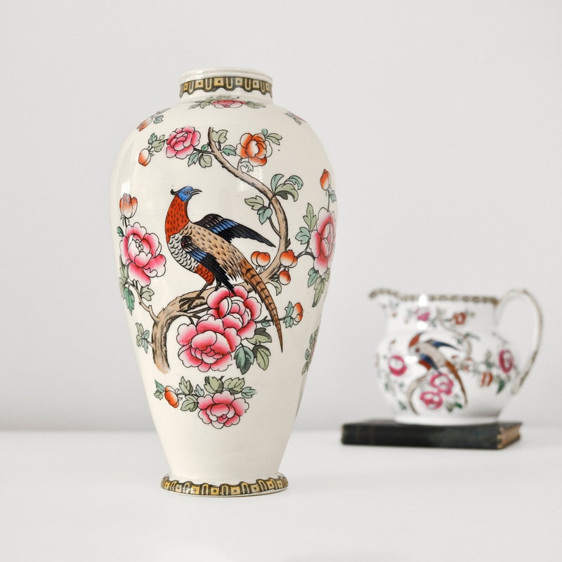 Pheasant Vase - Etsy