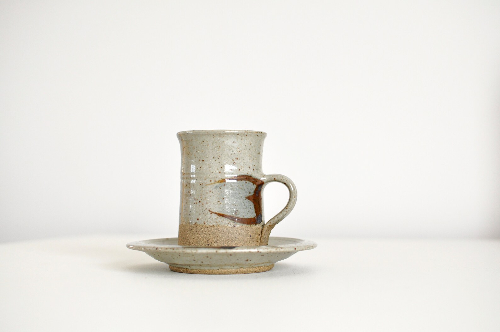 Vintage Molly Perry Studio Pottery Stoneware Coffee Cup and Saucer I ...