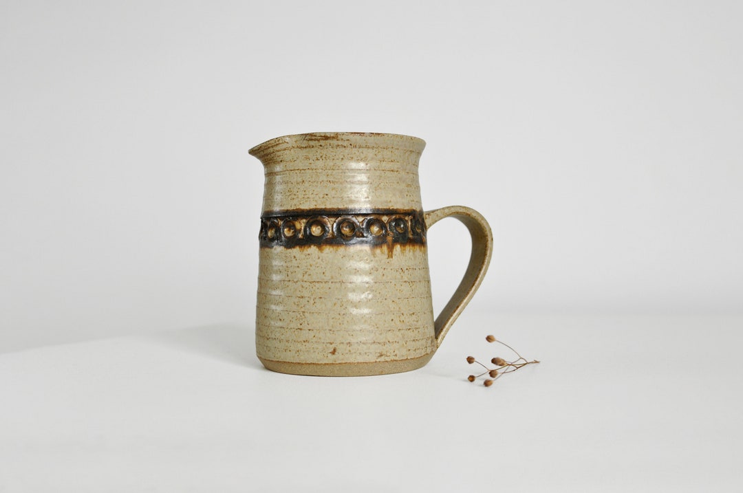 Retro Fangfoss Pottery Incised Brown Handcrafted Stoneware Jug - Etsy UK