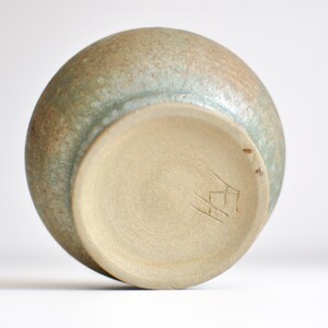 Vintage Muted Sage Green and Brown Drip Glazed Vase I Alan Harmer ...