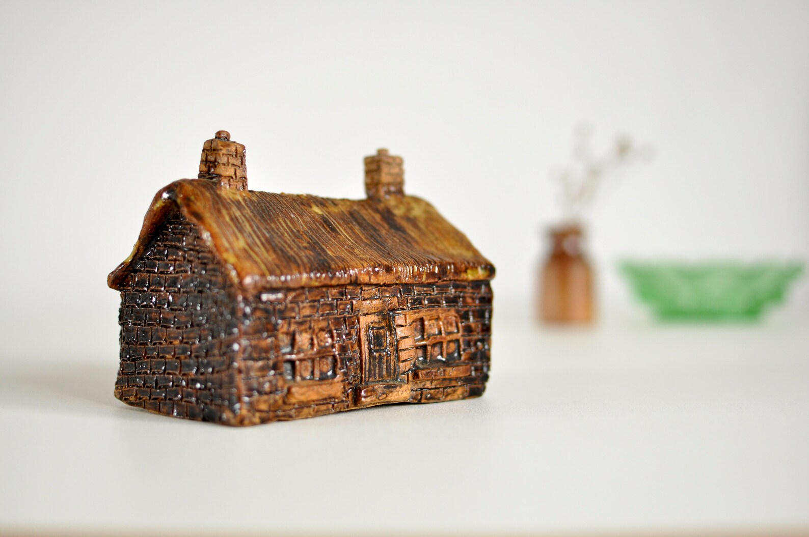 Sweet Vintage Handmade Pottery Thatched Cottage Money Box I C.1980s - Etsy