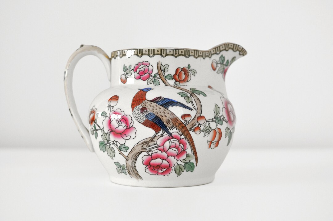 Colourful Pheasant Milk Jug by F Winkle & Co in the Chinoiserie ...