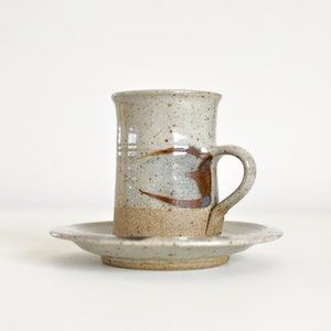 Vintage Molly Perry Studio Pottery Stoneware Coffee Cup and Saucer I ...