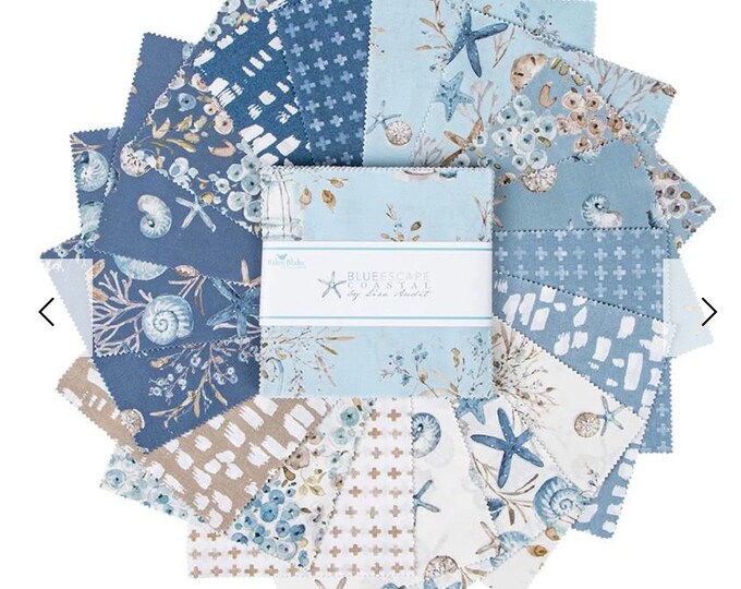 Blueescape Coastal- 5" Charm Pack - Etsy