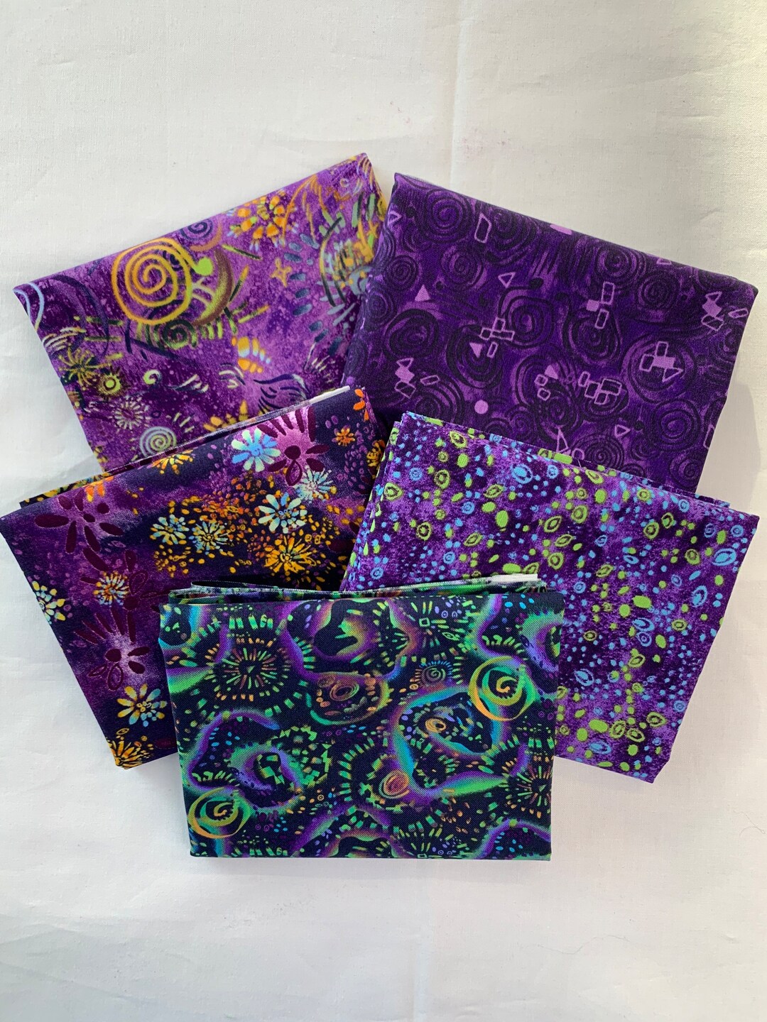 5pc Color Craze Purple FQ Bundle From Choice Fabrics - Etsy