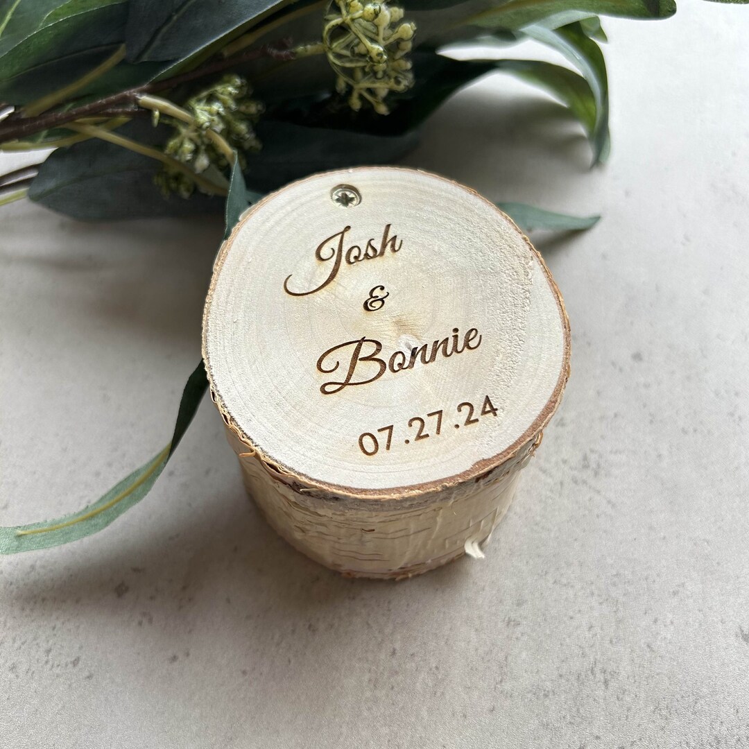 Personalized Rustic Wedding Ring Box, Wood Rustic Ring Box , Rustic ...