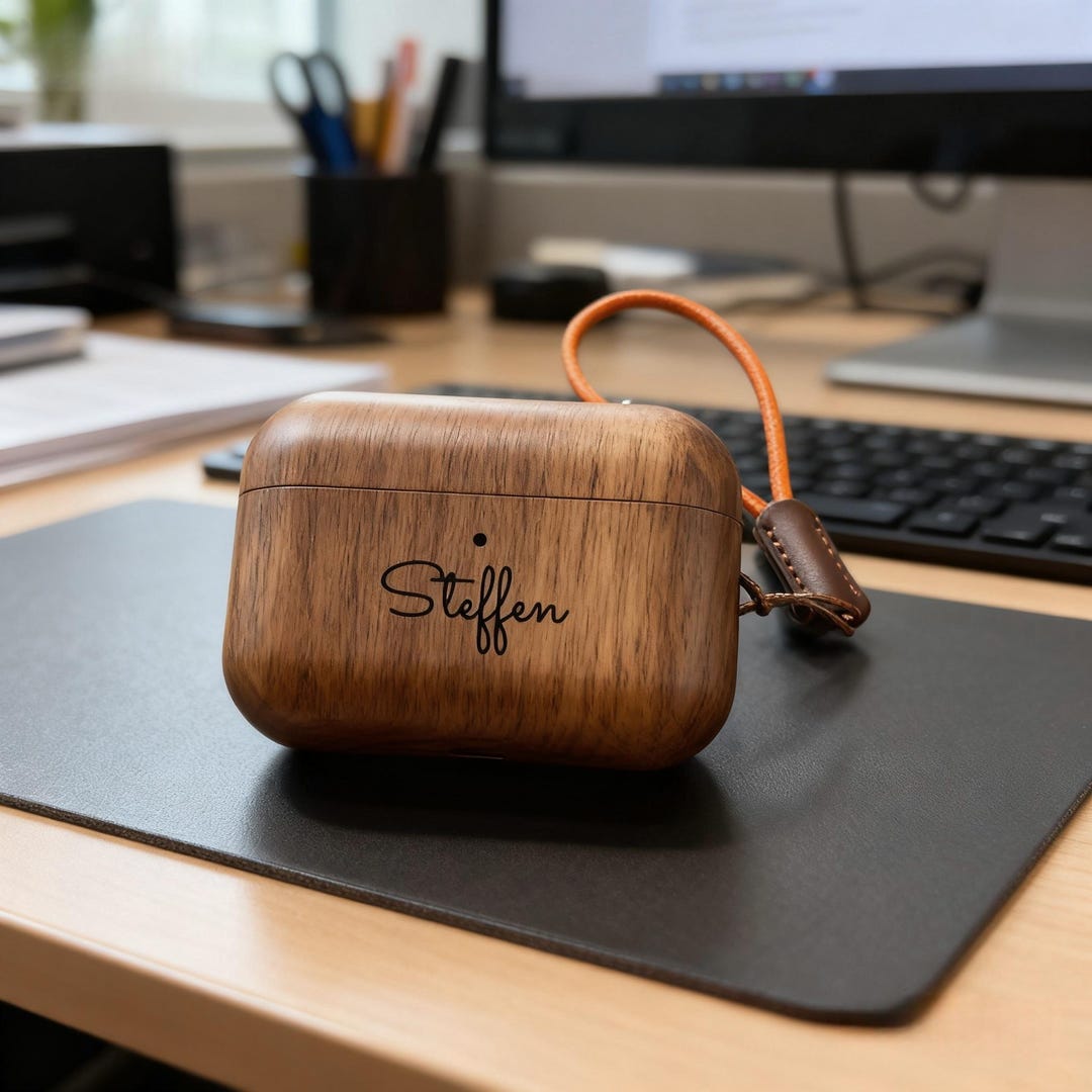 Custom Engraved Wood Airpods Pro3 1/2 Case, Wooden Protective Cover for ...