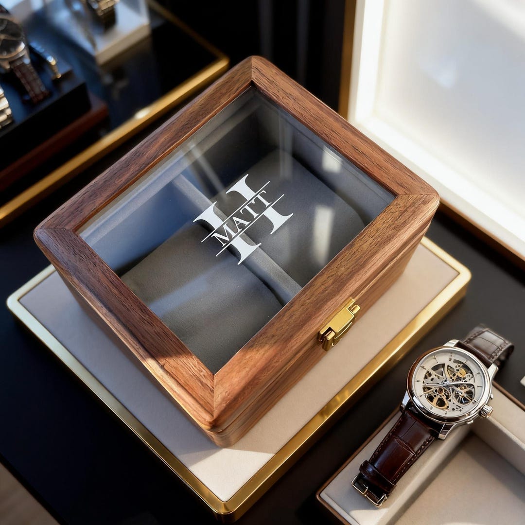 Personalized Watch Box, Christmas Gifts for Him, Watch Case for Men ...
