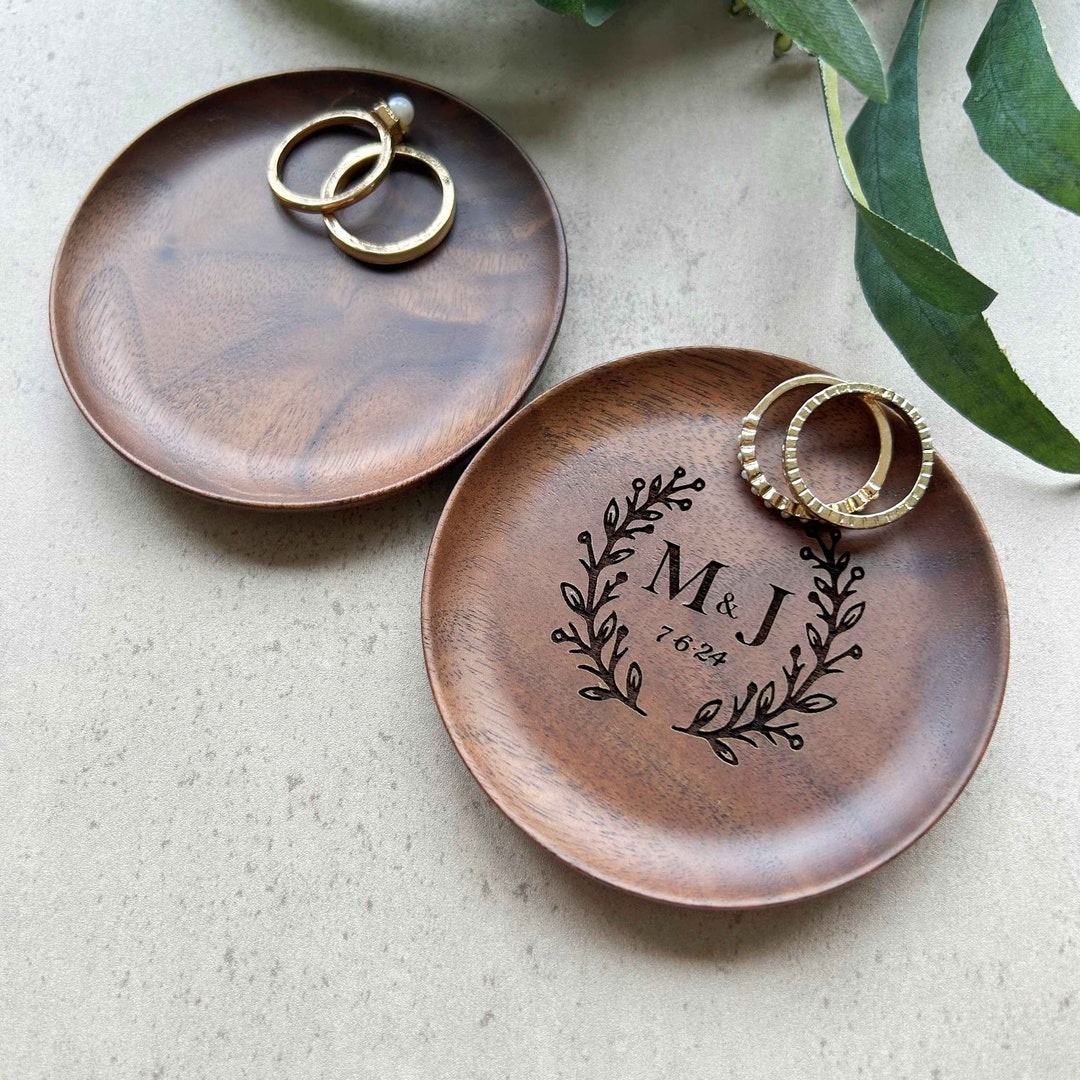 Custom Wood Ring Dish, Wedding Ring Dish, Engagement Ring Holder, Gifts ...