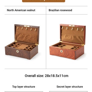 Fingerprint Lock Wood Jewelry Box, Custom Wood Jewelry Box ...