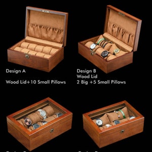 Father's Day Gift，custom Glass Lid Watch Storage Box With 10 Slots ...