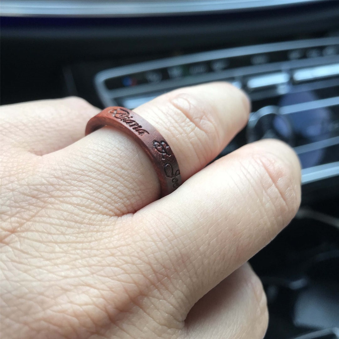 Custom Engraved Wood Ring for Wedding Ceromony - Etsy