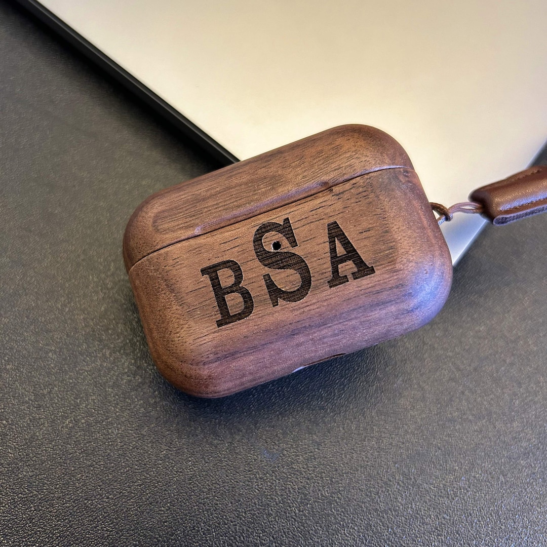 Personalized Engraved Wood Airpods Pro 1/2 Case, Wooden Protective ...