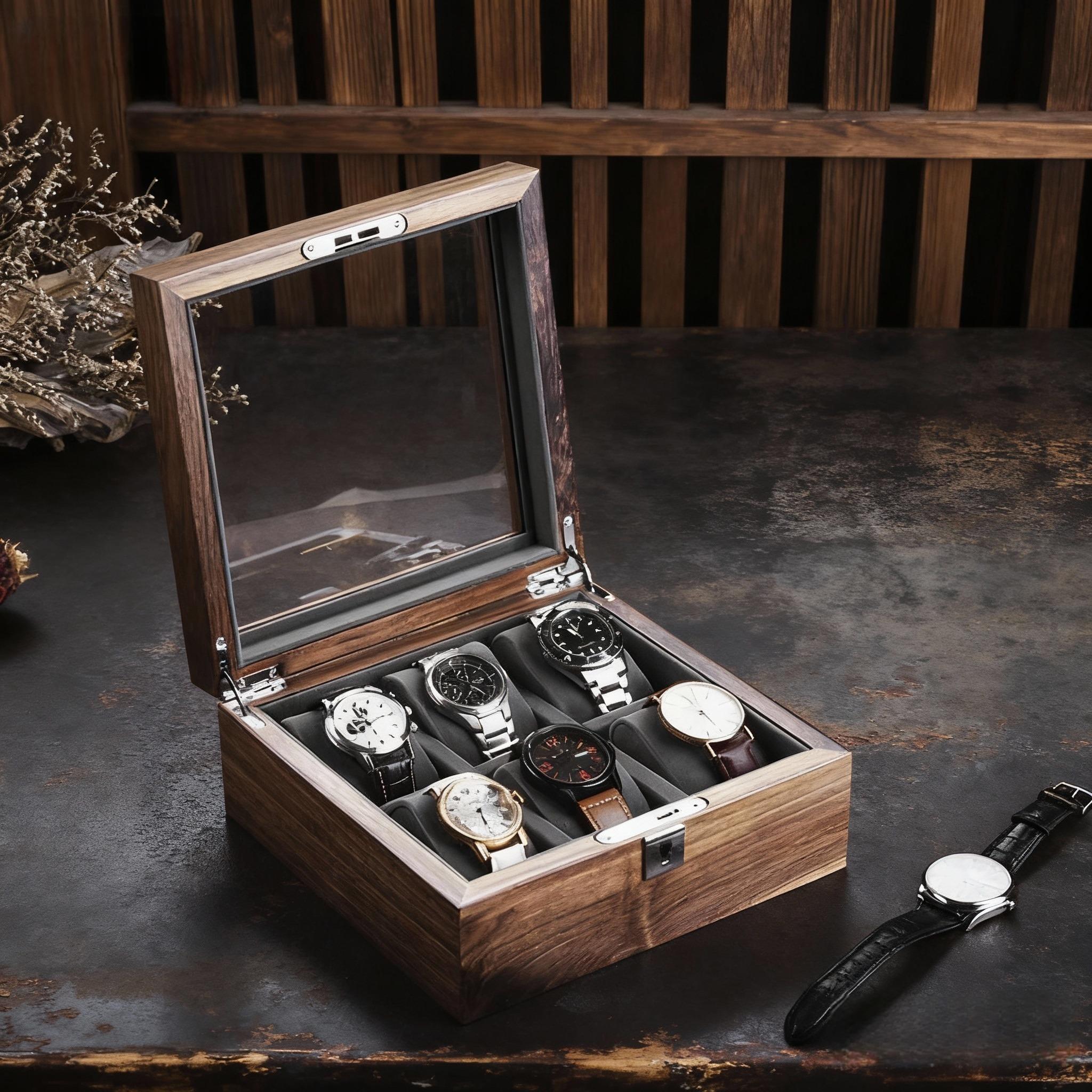 Custom Engraved Watch Box, Personalized Watch Storage Case, Birthday ...