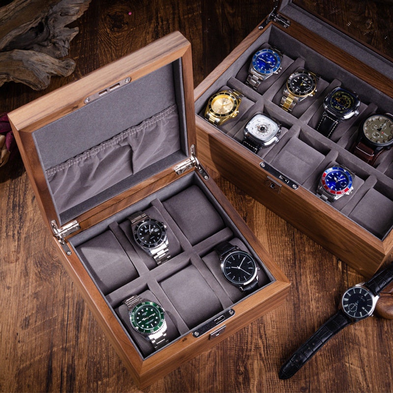 Custom Engraved Watch Box, Personalized Watch Storage Case, Birthday ...