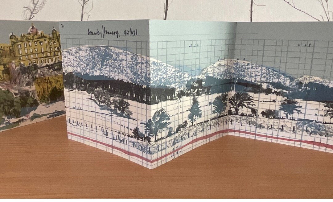 5 X Concertina Calendar Cards 3 of Princes St. Gardens and 2 of Borders ...