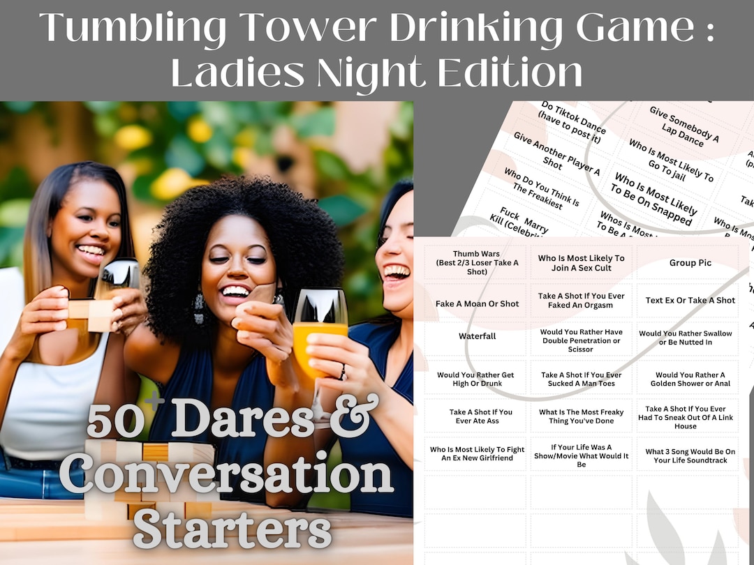 Ladies Night Adult Stacking Game | Adult Drinking Game | Tumbling Tower ...