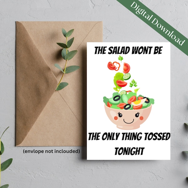 Paper Salad Greeting Cards - Etsy